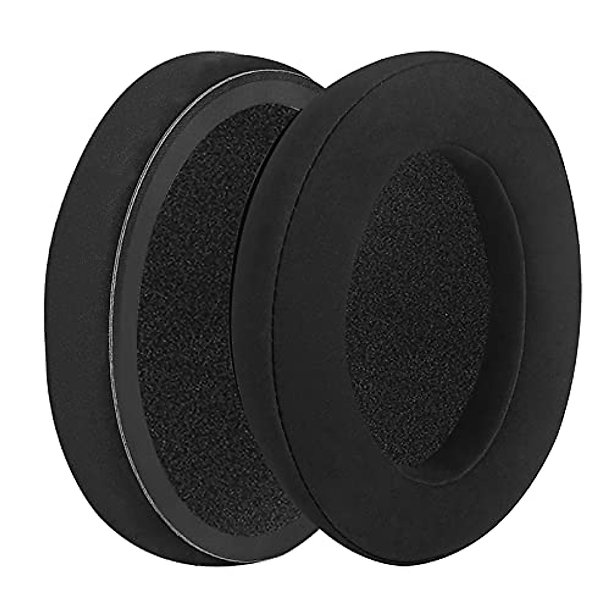 Geekria Comfort Velour Replacement Ear Pads for Sennheiser HD380, HD380 Pro, PXC350, PC350, PC350 SE, PXE350, HME95, HMEC250 Headphones Ear Cushions, Headset Earpads, Ear Cups Repair Parts (Black)