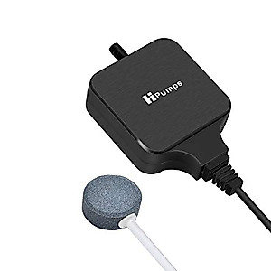 AsiaPPump Aquarium Air Pump Quietest Energy Saving 1-1.5W 24-40 Gallon (Black Square)