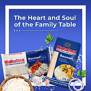 Mahatma Indian Basmati Rice, 32-Ounce Bag of Rice, Fluffy, Floral, and Nutty-Flavored Rice, Stovetop or Microwave Rice