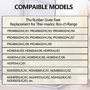 Rubber Grate Feet Part - Replacement for Thermador Bosch Range/Gas Cooktop-Compatible with Part Number 00618112, 00637940, 1999626, 617174, 618112, AH3478553, EA3478553, PS3478553-20 Pack