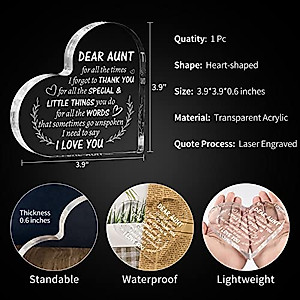 Aunt Gifts from Niece,Nephew - Gifts for Aunt Acrylic Keepsake Paperweight Gift for Auntie from Niece - Aunt Birthday Gifts