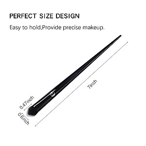ENERGY Precision Concealer Brush Under Eye Nose Contour Foundation Brush for Liquid Cream Foundation Powder Eyebrow Concealer Blending Baking Buffing Vegan Premium Synthetic Makeup Brush Black