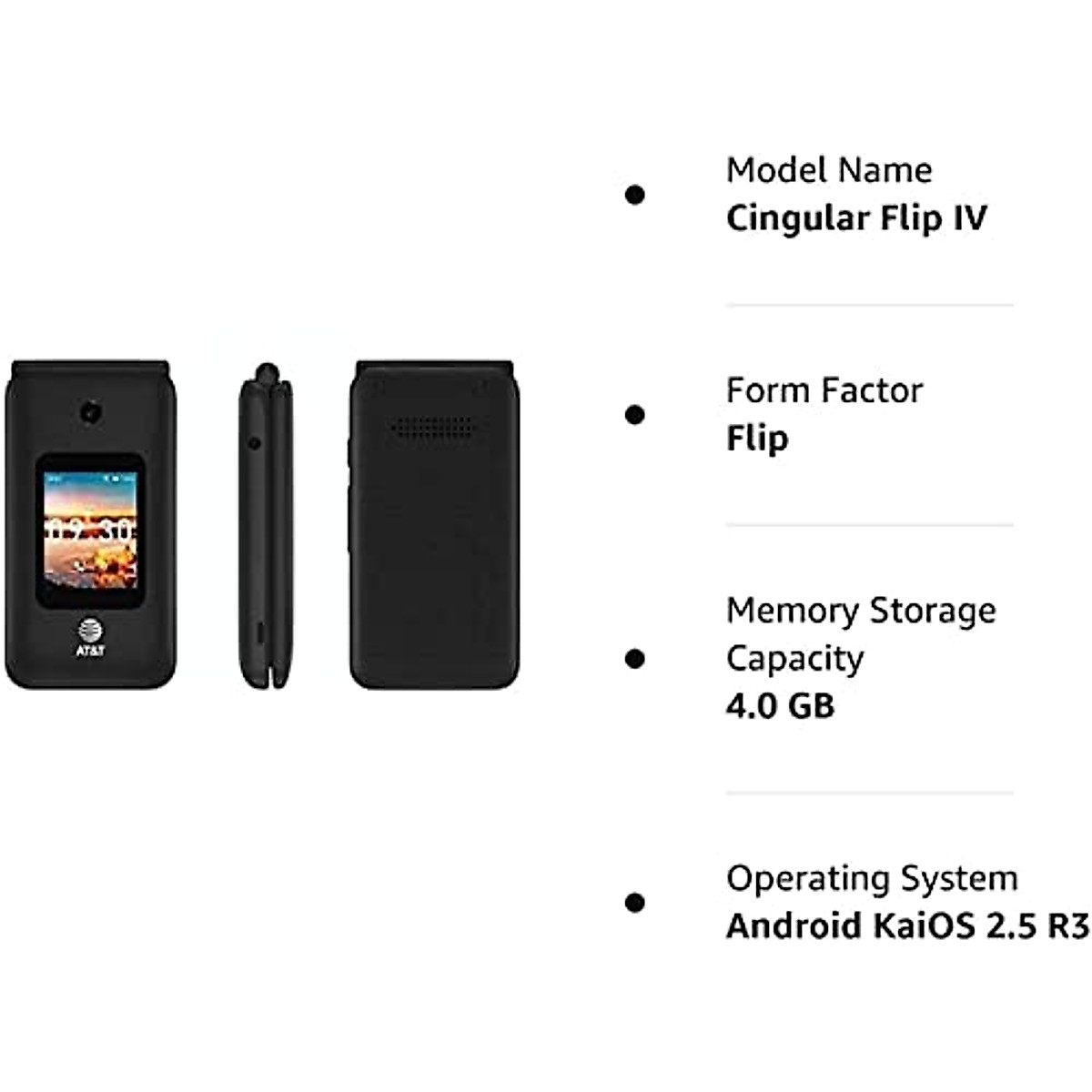 AT&T CINGULAR FLIP 4 SMARTFLIP IV U102AA 4G Phone for AT&T