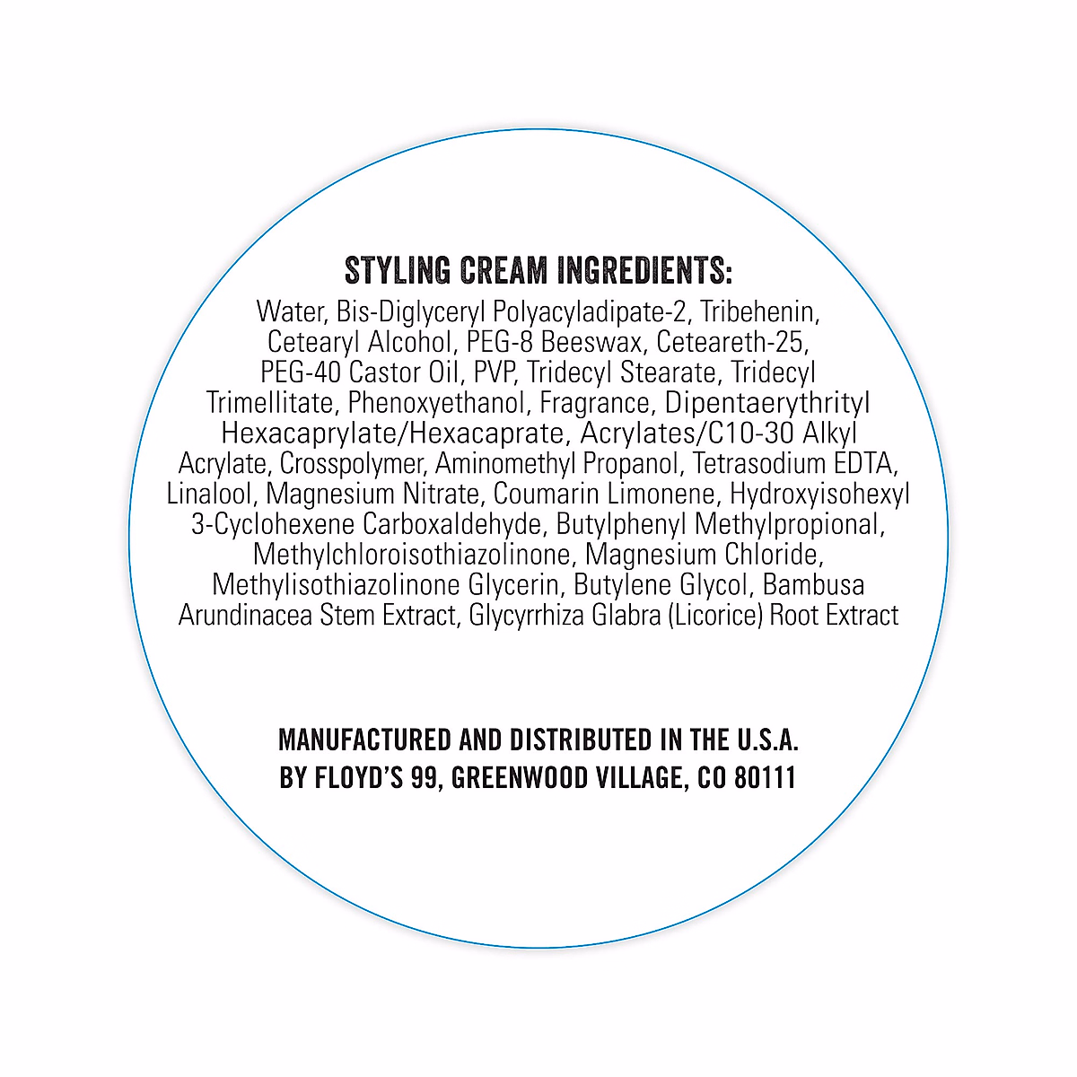 Floyd's 99 Styling Cream - High Hold - Natural Shine - Hair Cream for Men - Men's Styling Cream