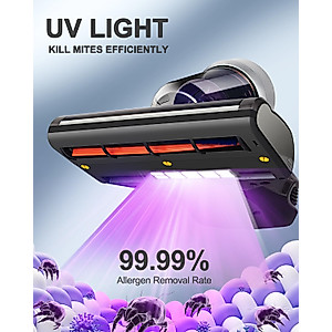 Jimmy Mattress Vacuum Cleaner, Anti-allergen Bed Vacuum Cleaner with UV-C Light & High Heating Tech, 14Kpa Suction 480W Powerful Handheld Vacuums for Dust & Pet Hair(JV35, Corded)