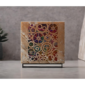 Steampunk Gears Cogs Pattern Stencil Template Reusable for Painting on Walls, Wood, Arts and Crafts (998) - 8.5 x 11 Inches