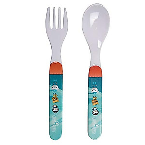 Octonauts 5 Pc Mealtime Feeding Set for Kids and Toddlers - Includes Plate, Bowl, Cup, Fork and Spoon Utensil Flatware - Durable, Dishwasher Safe, BPA Free