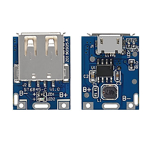 DIANN 10pcs 5V 1A Boost Step-Up Power Supply Module Lithium Battery Charge Protection Board 134N3P DIY Charger LED Display USB and Micro Port