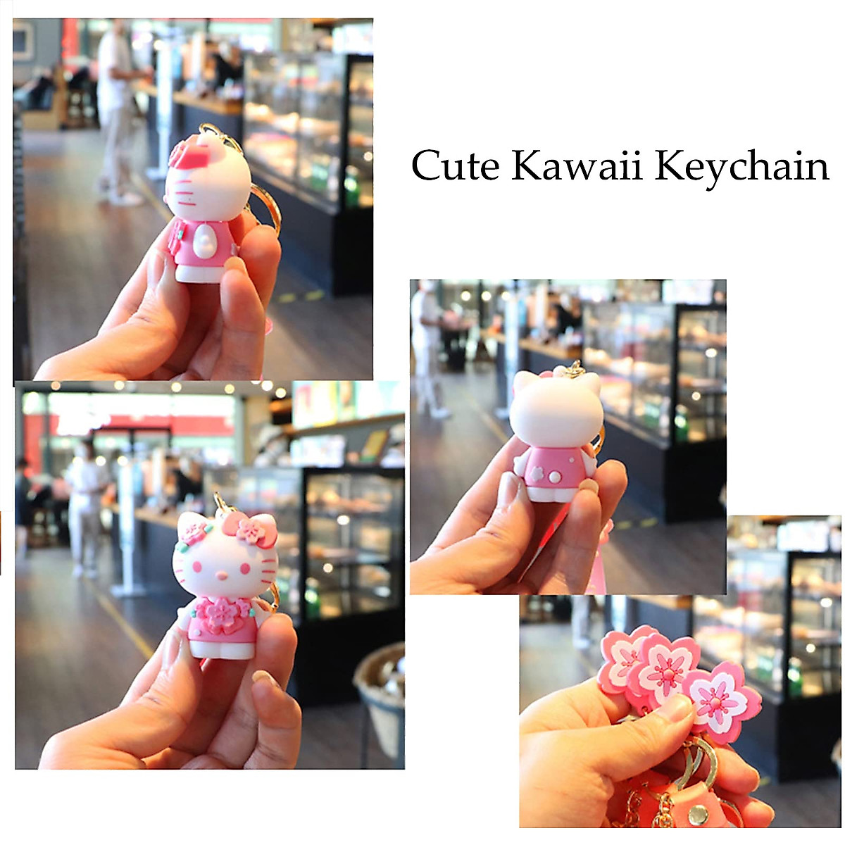 Cute Anime Keychains, Kawaii Keyring Merchandise, Gifts for Friends and Cute Anime Fans (A-1pcs)
