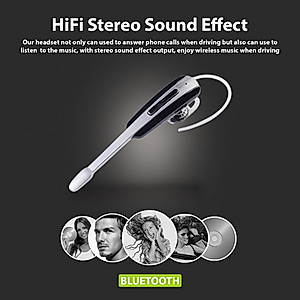 Tek Styz Headset Compatible with Bose Soundlink Mini in Ear Wireless Bluetooth Noise Canceling Earpiece (Black/Silver)