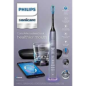 Philips Sonicare DiamondClean Smart 9500 Rechargeable Electric Power Toothbrush, Grey, HX9924/41