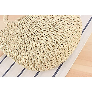Summer Beach Handbag Women Straw Tote Purse Top Handle Crossbody Bag for Travel Vocation