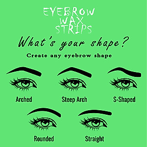 72 Pieces Eyebrows Wax Strips Ready to Use Wax Strips Hair Removal Cold Waxing Strip for Woman Girls Arms, Legs, Underarm Hair, Eyebrow, 36 Double Sided