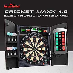 Arachnid Cricket Maxx 4.0 Electronic Dartboard Set, Black