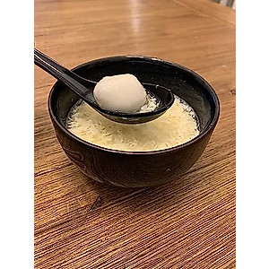 JapanBargain 3192, Set of 4 Soup Spoons Japanese Soup Spoons Chinese Soup Spoons Rice Spoons Pho Spoons Ramen Soup Spoons Wonton Soup Spoons, Black Color