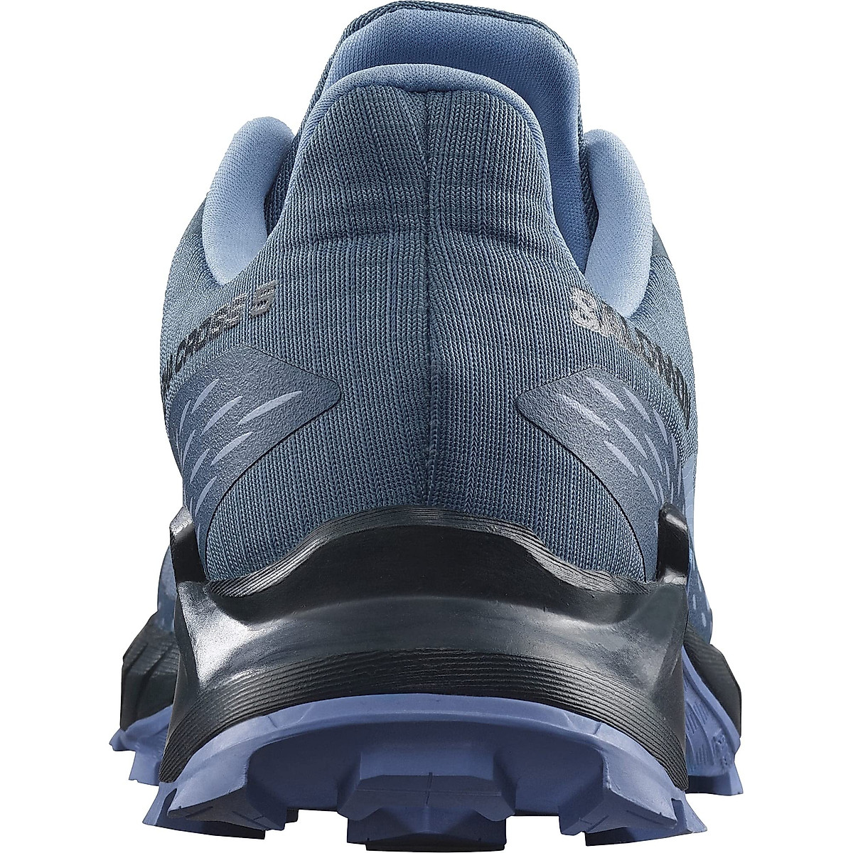 Salomon Women's ALPHACROSS 5 Hiking Shoe, Bering Sea/Carbon/Blue Heron, 8