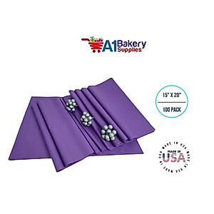 A1 Bakery Supplies Purple Tissue Paper 15' x 20' 100 Sheets Premium Quality Gift wrap tisue Paper