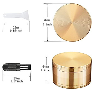 Spice Grinder 3 in (Gold)