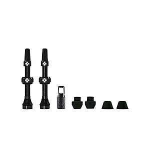 Muc Off 1051 Black Tubeless Presta Valves, 44mm - Premium No Leak Bicycle Valves with Integrated Valve Core Removal Tool