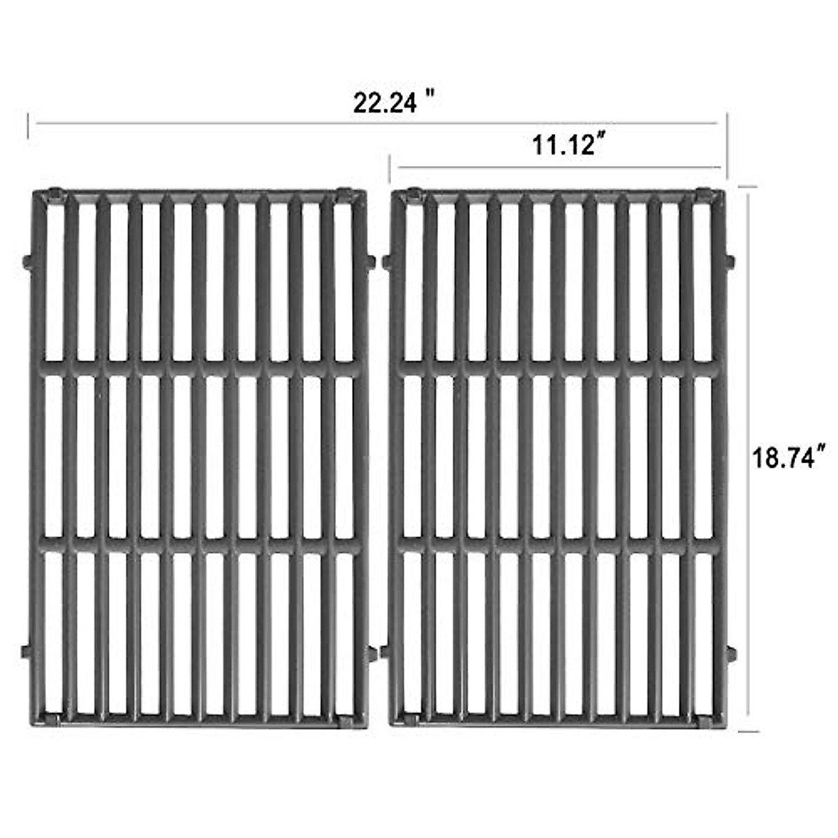 Stanbroil Cast Iron Cooking Grate for Weber Genesis II and Genesis II LX 400 Series Gas Grills - Grill Grid Grate for Genesis 2022 Genesis E-435, Genesis S-435, Genesis SPX-435, Set of 3