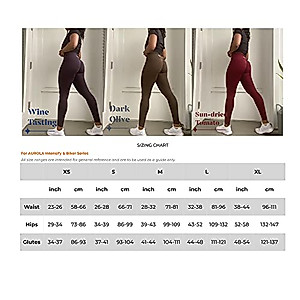 AUROLA Workout Leggings for Women Seamless Scrunch Tights Tummy Control Gym Fitness Girl Sport Active Yoga Pants (L, Black)