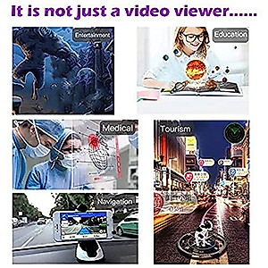 ZNBJJWCP AR Headset, Smart AR Glasses 3D Video Augmented Reality VR Headset Glasses for 3D Videos and Games