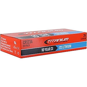 TITANIUM INNOVATIONS CR123A 3V Lithium Battery - Box of 50