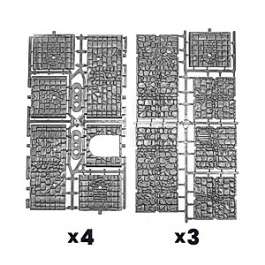 Dungeons & Lasers Fantasy Starter Set with 286 Pieces of Tabletop D&D Terrain and DND Accessories for 5E Compatible RPG Games - Unpainted and Unassembled - for Ages 14+
