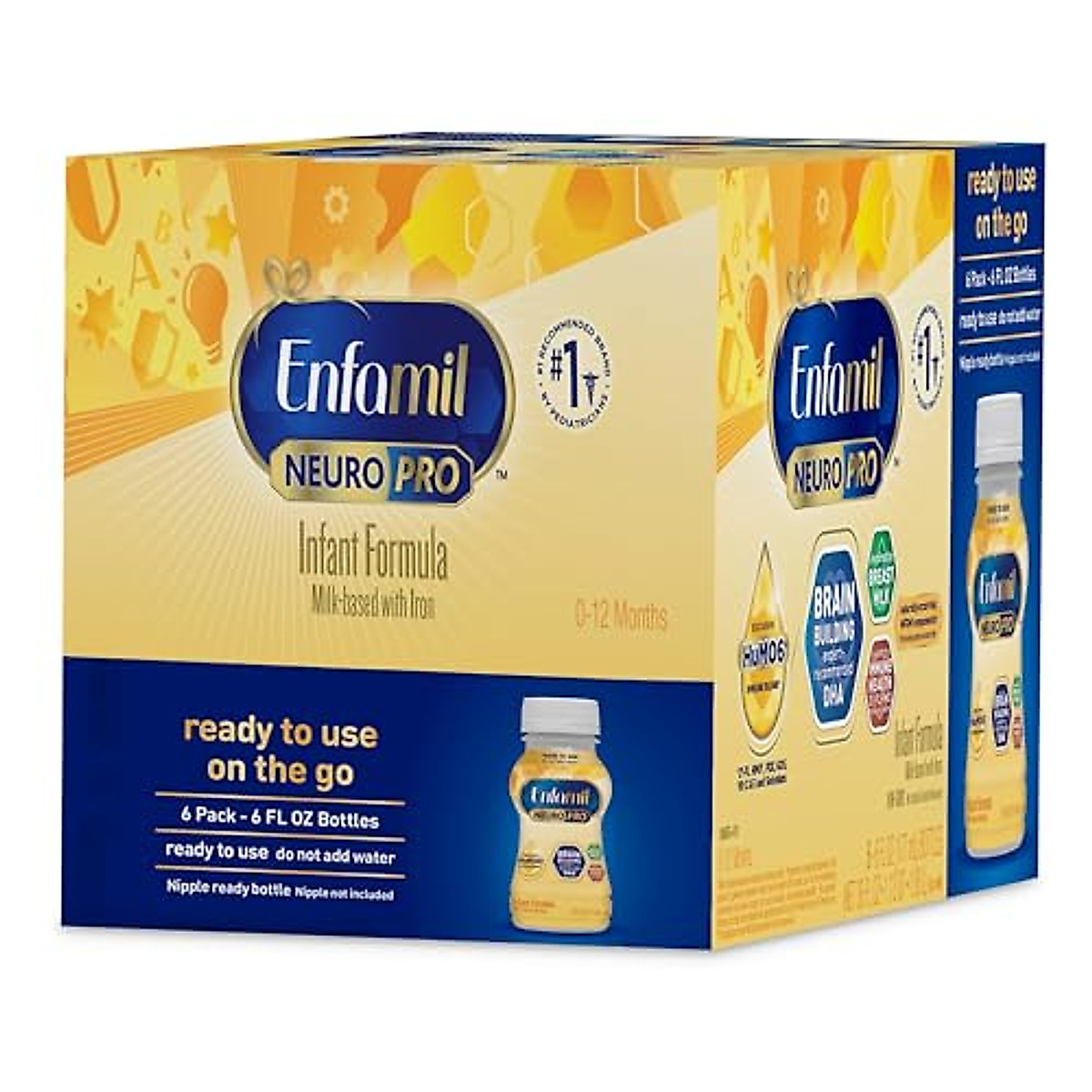 Enfamil NeuroPro Baby Formula, MFGM* 5-Year Benefit, Expert-Recommended Brain-Building Omega-3 DHA, Exclusive Immune Supporting HuMO6 Blend, Ready-to-Feed Infant Formula, Liquid, 6 Fl Oz (24 Count)