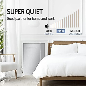 Frestec 3.1 Cu.Ft Mini Fridge for Bedroom, Mini Refrigerator with freezer, Dorm Fridge with Freezer, Reversible Door Perfect for Room and Office, Adjustable Temperature(without Handle, Silver)