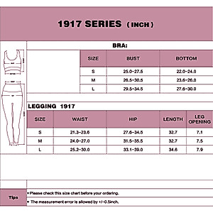 Women’s Yoga Outfits 2 piece Set Workout Tracksuits Sports Bra High Waist Legging Active Wear Athletic Clothing Set (Small, 1917 Living Coral)