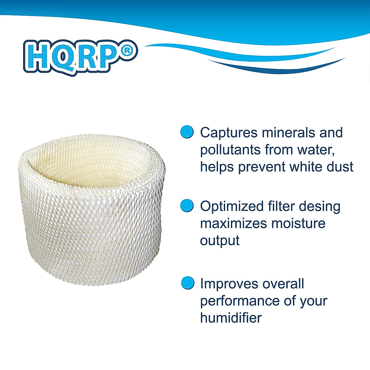 HQRP 3-Pack Wick Filter HC888 HC888N Compatible with Honeywell Filter C HCM-890 HEV320 Series HEV320B HEV320W HCM-890B HCM-890C HCM-890BTG HCM89020 HCM-890MTG Humidifiers