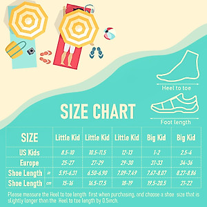 Kids Water Shoes for Boy Girl Quick-Dry Aqua Socks Non-Slip Water Socks River Sand Beach Shoes