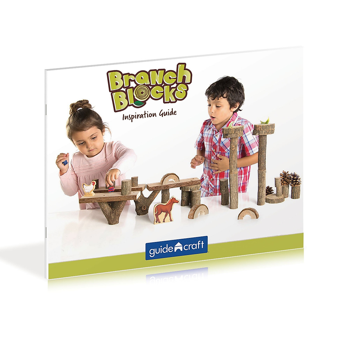 Guidecraft Branch Blocks - 36 Piece Kid's Natural Wooden Unit Building Set, Tree Block Stacking Sorting Toy for Toddlers