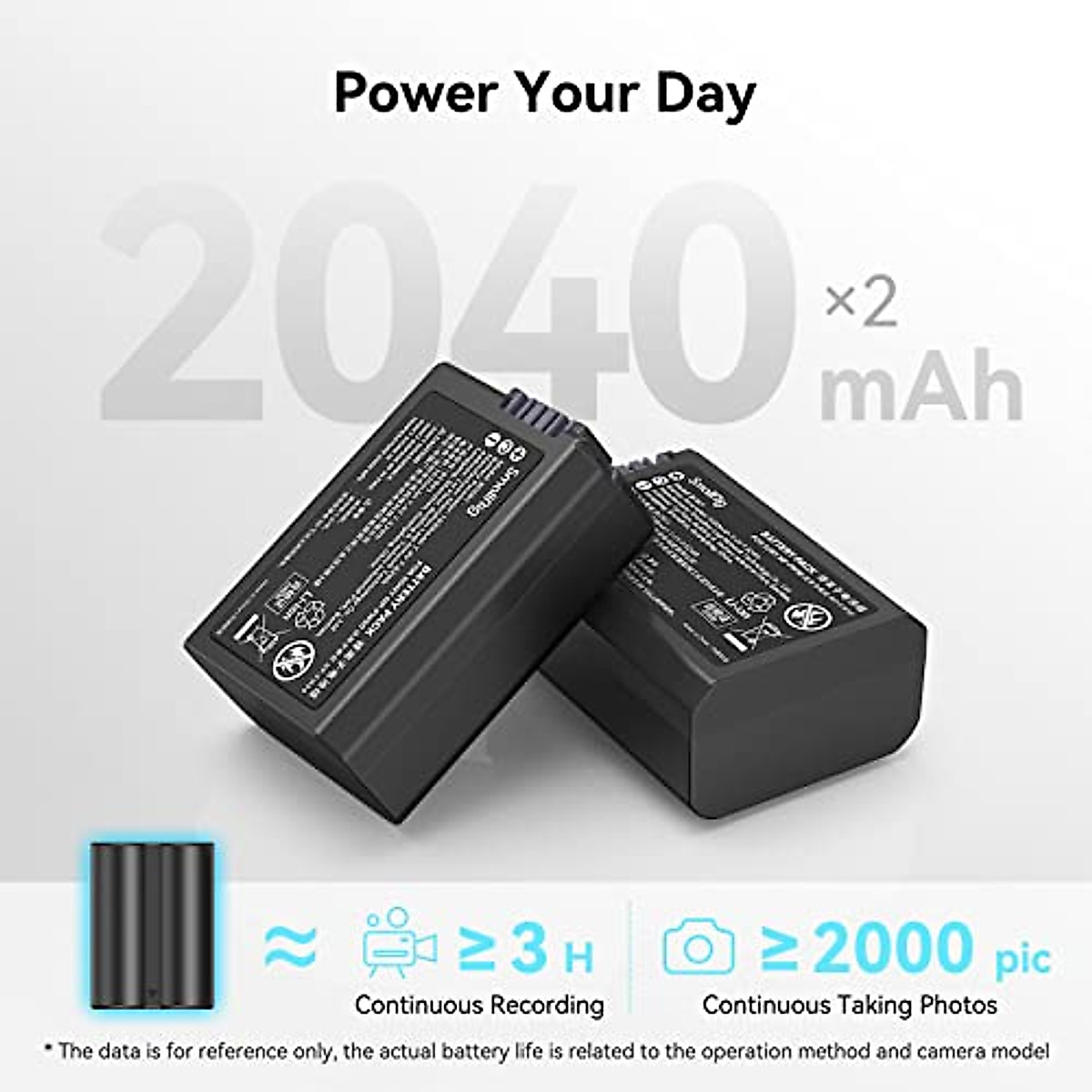 SmallRig NP-W235 Battery Charger Set for Fujifilm NP-W235 Battery, Double Slot NP-W235 Charger for Fujifilm X-T5, X-T4, GFX 100S, X-H2S, for Fujifilm GFX 50S II, VG-XT4, 2040mAh - 3822