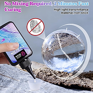 LET'S RESIN UV Resin,200g High Viscosity Crystal Clear Thick UV Resin Kit, Quick-Curing&Low Shrinkage Ultraviolet Epoxy Resin for Crafts, Doming, Coating