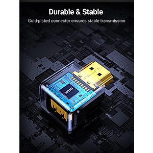 UGREEN 2 Pack HDMI Adapter Right Angle 90 Degree Gold Plated HDMI Male to Female Connector Supports 3D 4K HDMI Extender for TV Stick Roku Stick Chromecast Xbox PS4 PS3 Nintendo Switch