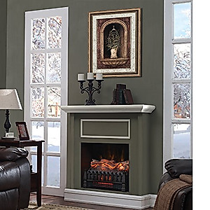 Duraflame DFI030ARU Infrared Quartz Set Heater with Realistic Ember Bed and Logs, Black