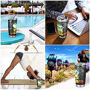 Jihqo Dark Halloween Skull Tumbler with Lid and Straw, Insulated Stainless Steel Tumbler Cup, Double Walled Travel Coffee Mug Thermal Vacuum Cups for Hot & Cold Drinks 12oz