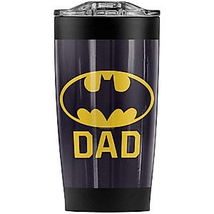 Batman Bat Dad Stainless Steel Tumbler 20 oz Coffee Travel Mug/Cup, Vacuum Insulated & Double Wall with Leakproof Sliding Lid