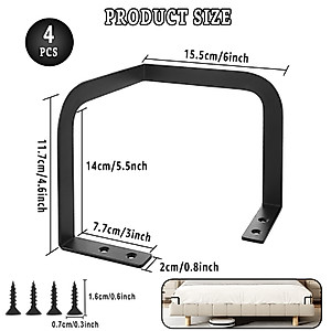 SHUESS 4 PCS Mattress Retainer Bar, Metal Mattress Slide Stopper, Mattress Stabilizer Keep Mattress Stopper from Sliding to Prevent Sliding Holder in Place Gripper