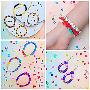 Bundooraking Clay Beads,6000+pcs Multicolor Polymer Clay Beads for Jewelry Making, Heishi Beads, Elastic Strings, Clay Beads for Bracelet Making - Perfect Crafts Beads Set.