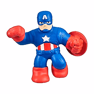 Heroes of Goo Jit Zu Marvel Mega Mini 6 Pack - Squishy, Stretchy, Gooey Mini Heroes - Ironman, Spider-Man, Captain America, Miles Morales, Hulk and Black Panther