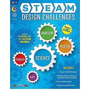 Creative Teaching Press STEAM Design Challenges Resource Book, 3rd Grade (Science, Technology, Engineering, Art, Math) (8210)