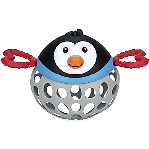 Nuby Interactive Silly Shakers Rattle Teether Toy, Characters Vary - Lion, Owl, Penguin