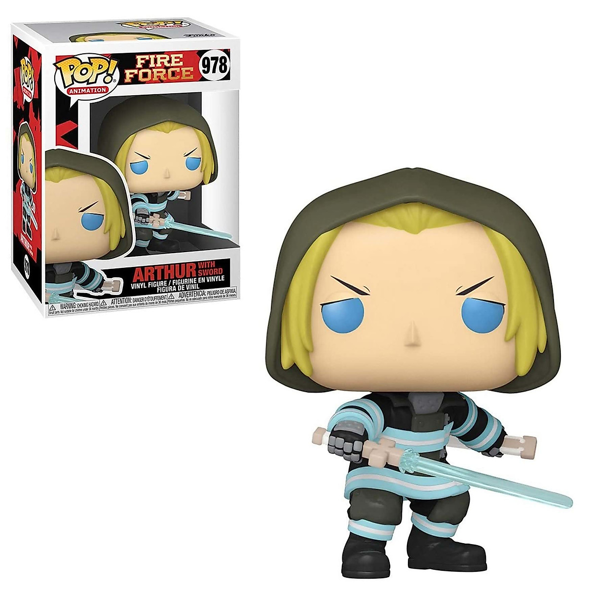 POP Fire Force Arthur with Sword Funko Pop Vinyl Figure (Bundled with Compatible Pop Box Protector Case) Multicolored 3.75 inches