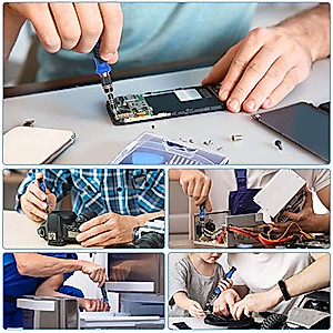 SHARDEN Precision Screwdriver set, 124 in 1 with 110 Bits Magnetic Screwdriver Kit, Professional Electronics Repair Tool Kit for Tablet, Computer, Laptop, PS4, PC, iPhone, Xbox, Game Console (blue)
