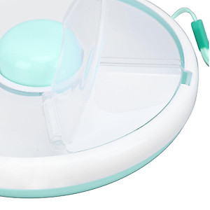 Yechiry Kids Snack Spinner, 360° Rotating Snack Storage Containers, Large Capacity Leakproof Kids Fruit Storage Box Bundle with 5 Compartment Dispenser and Lid for Home Travel