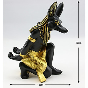 Fantasee Anubis God Wine Rack Holder Ancient Egyptian Deity Wine Bottle Stand Rack Premium Resin Material Novelty Gift for Kitchen Home Room Decoration (Resin - Anubis)