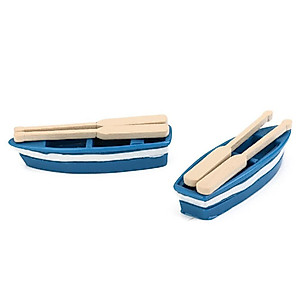 Ciieeo 2 Sets Micro Boat Micro Landscape Ornament Miniature Boat Micro Landscape Boat Mini House Boat